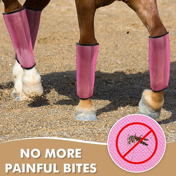 Other | Pony Foal Fly Boots Set 4 Pink Plastic Mesh Leg Wraps | Poshmark